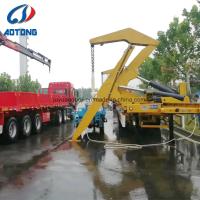 China 3 Axle Self Loading Truck Semi-Trailer Transporting 40ft Container with Side Loader for sale