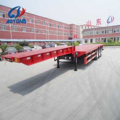 China King Pin 45ft Tri Axles Low Flatbed Truck Trailer with Design and Customization Option for sale