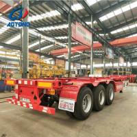 China Container Transporting 3 Axels 40/20ft Skeleton Container Chassis Skeleton Semi Trailer for sale
