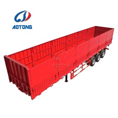 중국 트럭 트랙터용 사이드 워어 반 트레일러 최대 실량 30-100T 잎 스프링/공중 서스펜션 판매용