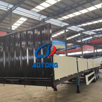 중국 카자흐스탄에서 분리 가능한 측면 벽을 가진 높은 유료 화물 용량 화물 운송 수송 반 트레일러 판매용