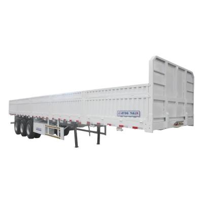 중국 컨테이너 사이드 월 운송을 위한 80톤 최대 용량 3 축 사이드 월 화물 반 트레일러 판매용
