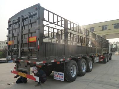Cina Sistema elettrico 24V 60T 80T Triasse Trasportatore di animali Semirimorchio per il trasporto di bestiame in vendita