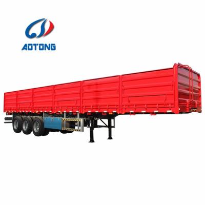 중국 3 Axles Side Board Semi Trailer Truck for Dry Cargo or Sands Transportation 3 엑셀 사이드 보드 반 트레일러 트럭 판매용