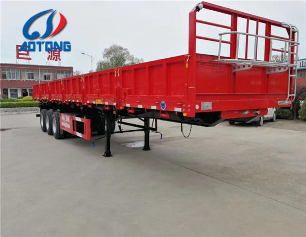 Quality 3 Axles 40t Bulk Cargo Semi Trailer with Side Wall As Per Client's Specification for sale