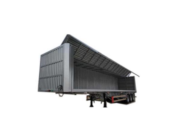 Quality 3 Axles Box Cargo Truck Wing Van Opening Semi Trailer with 500mm Hight and FUWA for sale