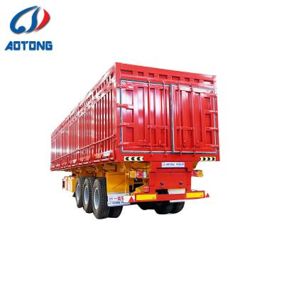China Truck Trailer 3 Axles Dry Van Cargo Semi Trailer with Side Open Door and Curtain Sider for sale