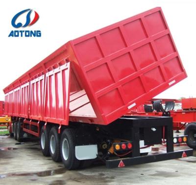 Cina Beneficio opzionale del cliente Tri Axles Heavy Duty Cargo Side Dump Rear Tipping Trailer in vendita