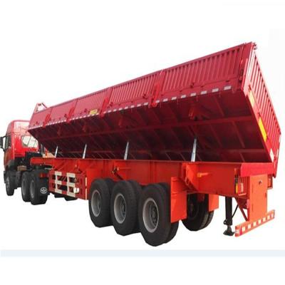 Cina JOST 28 tonnellate semirimorchio da scarico pesante 30-100T sollevamento laterale 4 assi rimorchio a ribaltamento laterale in vendita