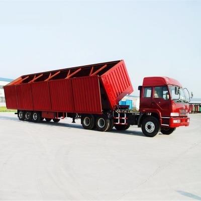 Cina JOST 28 tonnellate semirimorchio da scarico pesante 30-100T sollevamento laterale 4 assi rimorchio a ribaltamento laterale in vendita