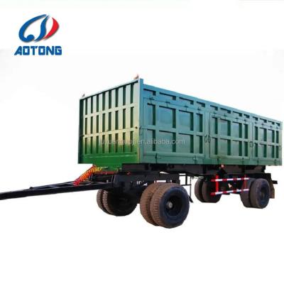 China Triangle Tires Full Trailer Type Open Box Cargo Trailers Draw Bar Small Enclosed Box Trailer for sale