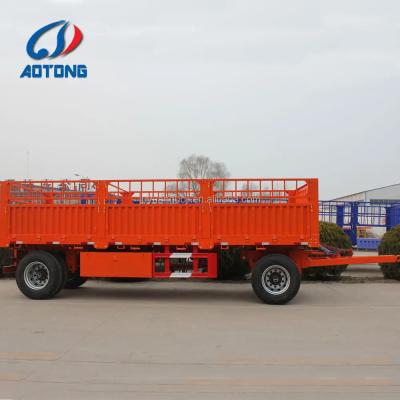 China Triangle Tires Full Trailer Type Open Box Cargo Trailers Draw Bar Small Enclosed Box Trailer for sale