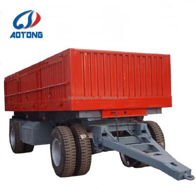 China Triangle Tires Full Trailer Type Open Box Cargo Trailers Draw Bar Small Enclosed Box Trailer for sale