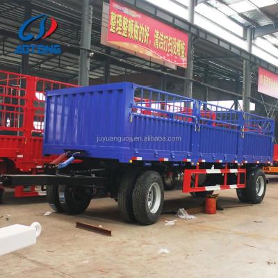 China Triangle Tires Full Trailer Type Open Box Cargo Trailers Draw Bar Small Enclosed Box Trailer for sale