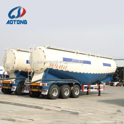 China Truck Trailer 20-70cbm Volume 3 Axles 50tons Cement Truck Bulk Cement Tank Semi Trailer for sale