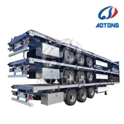 China Main Beam Height 500mm Tri-axle Three Side Open Container for Turkmenistan Market for sale