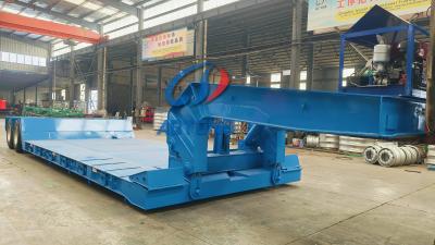 China 3 assen Gooseneck Lowboy trekker aanhangwagen 60000KG nuttige lading Te koop