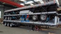 China LED Lights 40ft Flatbed Container Semi Trailer for sale