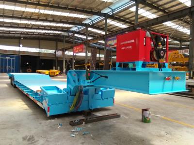 Китай 40-80 тонн погрузки пружинная подвеска низкополые полуприцепы для перевозки тяжелых предметов продается