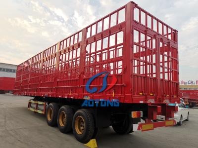 Cina Cargo sfuso e trasporto di animali Recinzione semirimorchio Nuovo prodotto 3 assi in vendita
