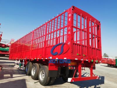 Cina Cargo sfuso e trasporto di animali Recinzione semirimorchio Nuovo prodotto 3 assi in vendita