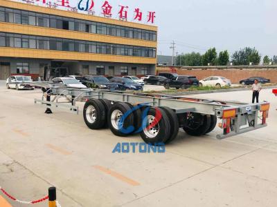 China トライ・アクセル 20ft 40ft 45ft コンテナ 骨格トレーラー for sale