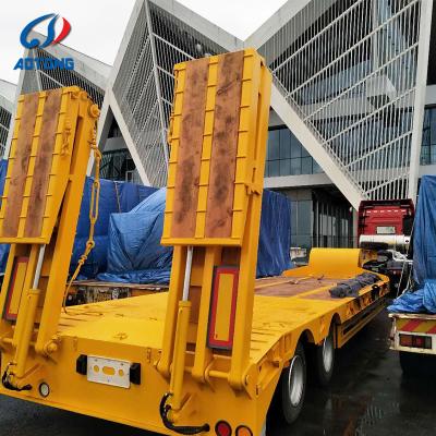 China 40t 60t Lowbed Semi Trailer 2 Axle Customizable Dimensions for sale