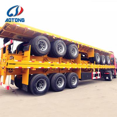 China Zware Flatbed Container Oplegger met Luchtvering Te koop