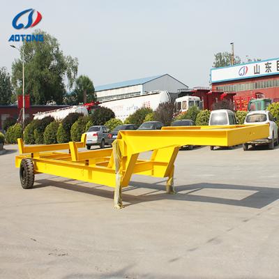 中国 20ft 40ft 45ft スチールコンテナ シャーシ 機械式空中懸垂付き半トレーラー 販売のため