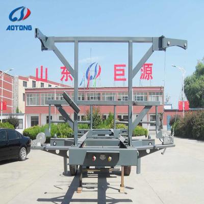 중국 40 톤 2 축 컨테이너 스켈레톤 트레일러 기계식 또는 공기식 판매용