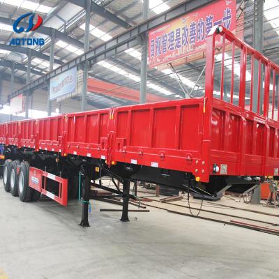 China 3 Axle Side Wall Semi Trailer with Mechanical or Air Suspension for sale