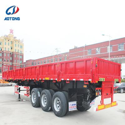China 30T-80T Side Wall Semi Trailer with Mechanical or Air Suspension for sale
