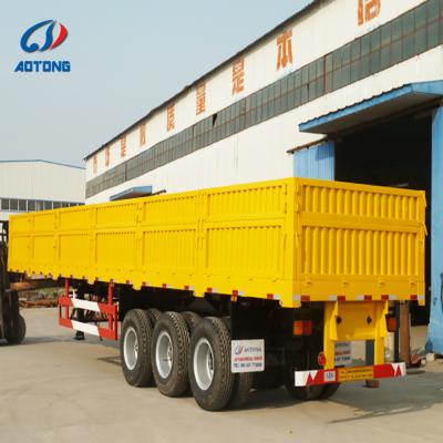 China Side Wall Cargo Stake Semi Trailer with Mechanical or Air Suspension for sale