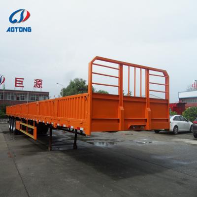 China 40ft 3 Axle Side Wall Semi Trailer with Side Cover for Bulk Cargo for sale