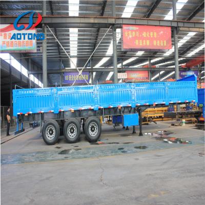 China 60 Ton 3 Axle Side Wall Semi Trailer with Mechanical or Air Suspension for sale
