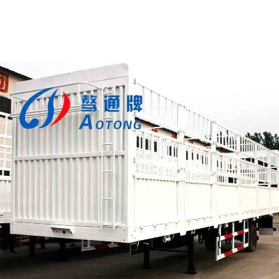 China 3 Axle Fence Semi Trailer for Livestock and Dry Bulk Transport for sale