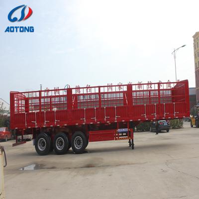 China 3 Axle Fence Semi Trailer for Livestock Transport with Air Suspension for sale