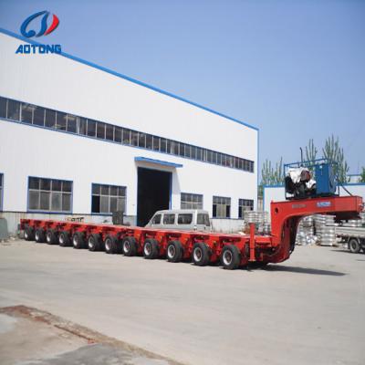 중국 7축 100-150톤 모듈형 운송 트레일러 로우베드 트레일러 (12R22.5 타이어) 판매용