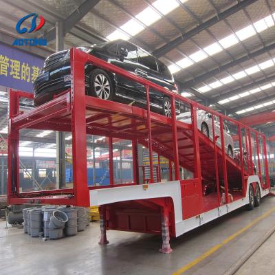 China Brand New 2/3 Axle Steel Car Carrier Semi-Trailer Double Deck 5/6/7/8/10 Cars for Truck Transportation Car Carrier Trailer for sale