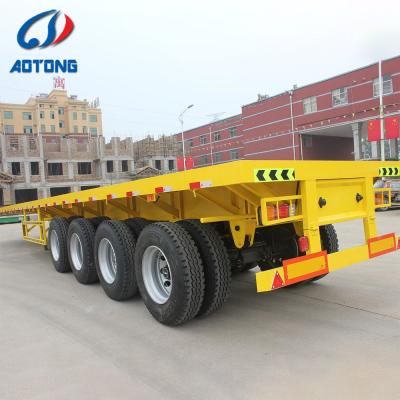China 2/3/4 Axles 20FT/40FT/45FT 40tons 60tons Flatbed/Platform Container Cargo Transport Semi Truck Trailer for sale
