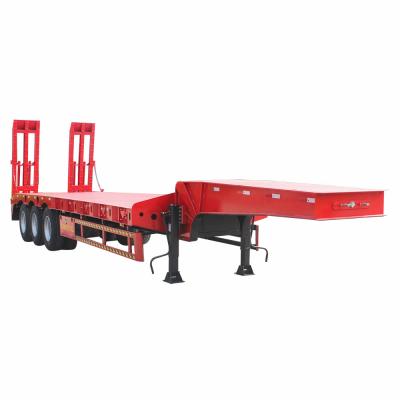 중국 중량 I 빔 낮은 베드 반 트레일러와 듀얼 라인 브레이킹 시스템 및 강화 된 거시 목 판매용