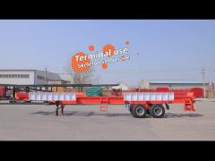 Tri Axles 20ft 40ft 45ft Container Skeletal Trailer