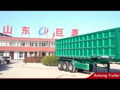 Deeltjes met laag dek 12000X2500X1500mm Dump-half-trailer voor 100 ton kolentransport