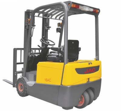 China Three Wheel Electric Forklift Truck 1 ton capacity Small Turning Radius for sale