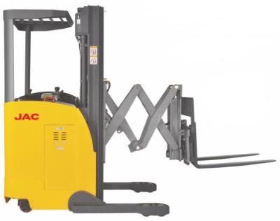 China Electric Seated Reach Truck Forklift 1.5 Ton Load Capacity With Double Scissor for sale