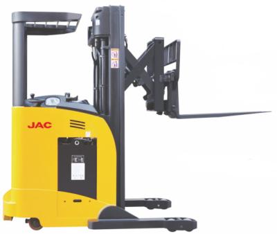 China Single Scissor Sit Down Reach Truck Forklift 1.8 Ton Capacity High Speed Lifting for sale