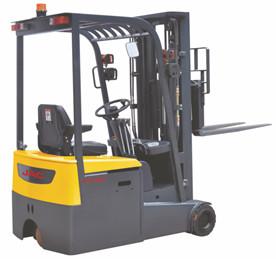 China Warehouse 3 Wheel Electric Forklift , Industrial Lift Truck 1500KG Load Capacity for sale