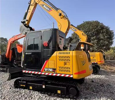 Cina 0.12~0.32m3 Capacità del secchio Arancione Usato Buone condizioni Sany75C Escavatore 7280Kg in vendita