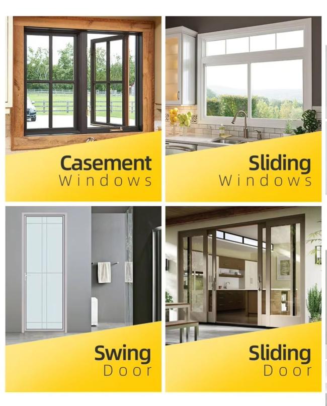 Home Office Postmodern American Vertical Aluminum Swing Tempered Glass Awning Windows