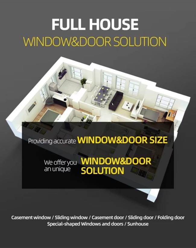 Three Rail Move Wholesale Price Family Villa Aluminum Sliding Door Broken Bridge Aluminum Sliding Door